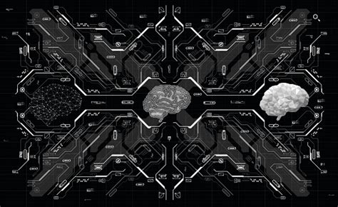 Hud 요소와 개념적 다각형 두뇌입니다 미래의 사용자 인터페이스 배경입니다 디스플레이 요소와 디자인 컨셉 테크놀로지에 대한 스톡 벡터 아트 및 기타 이미지 Istock