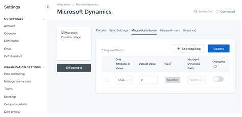 Drift Mapping Attributes From Drift To Dynamics