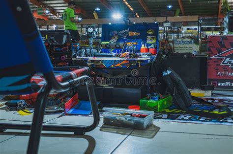 A Mini WD Racing Car Setup Station Editorial Image Image Of Model Colorful