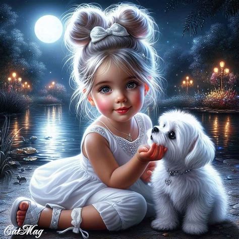 Girl With Dog In The Evening Online Puzzle