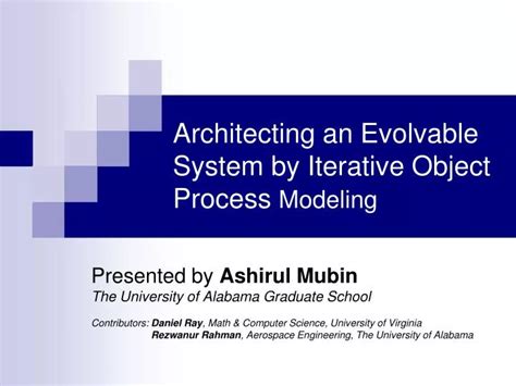 Ppt Architecting An Evolvable System By Iterative Object Process