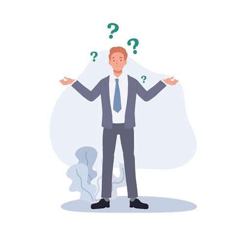 Premium Vector Thinking Help Confused Businesspeople Asking Questions