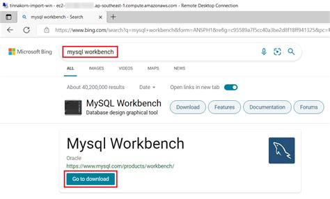การ import ข้อมูลจาก mysql workbench บน windows ไปยัง rds aurora