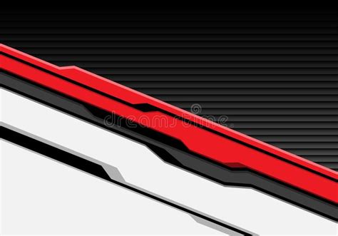 Abstract Red White Cyber Futuristic With Dark Gray Shutter Pattern Design Modern Technology
