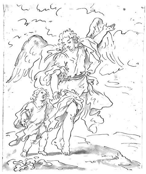 Tobias And The Angel 16621728 Attributed To Paolo De Matteis Old