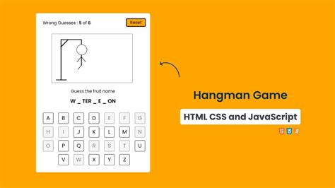 Build A Hangman Game In Html Css And Javascript Code With Harsh Youtube