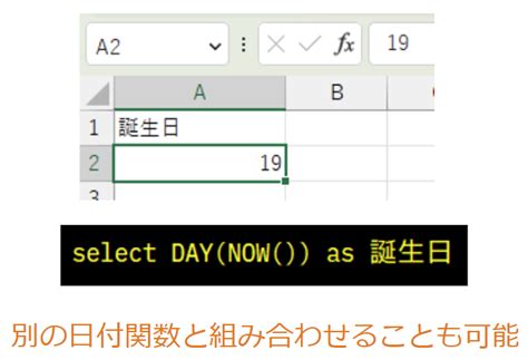 SQLでExcelの集計を簡単楽しく DAY関数 Excelが大好きだ