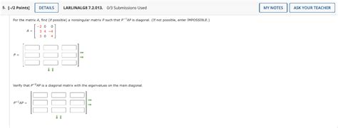 Solved 5 2 Points Details Larlinalg8 7 2 013 0 3