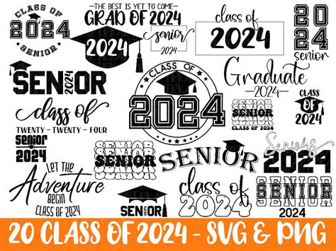 Class Of 2024 Svg Bundle Senior 2024 Svg Senior Svg Class Etsy Uk