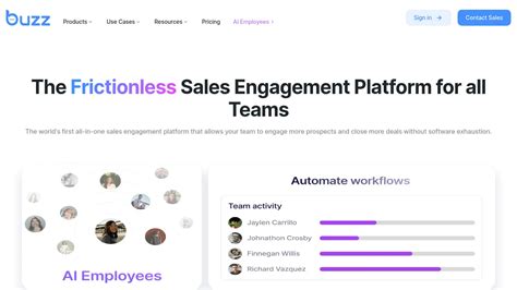 Buzz Ai The Frictionless Sales Engagement Platform For All Teams
