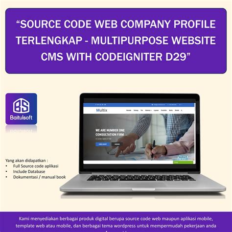 jual d29 multix multipurpose website cms with codeigniter source