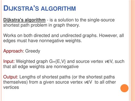 Ppt Dijkstras Algorithm Solving Shortest Path Problems Powerpoint