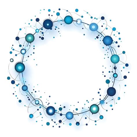 Flat Blockchain Border With Interconnected Nodes And Copy Space Concept