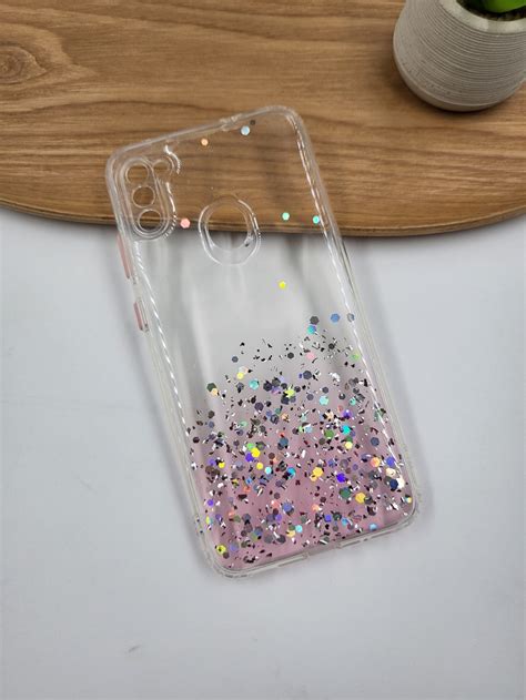 Capa De Celular Transparente Com Glitter Transparente
