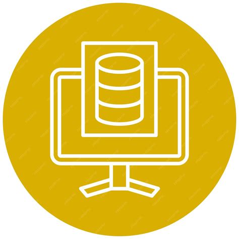 Premium Vector Study Database Icon Style