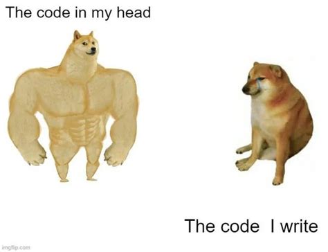 the code i write r devhumormemes