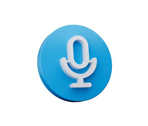 Microphone Symbol Blue Icon 3d Illustration 38598624 Png