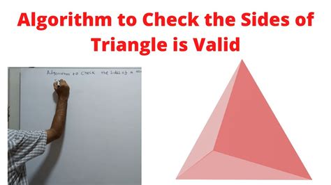 algorithm to check the three sides of a triangle is valid youtube