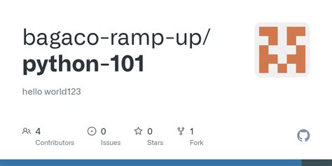 GitHub Bagaco Ramp Up Python Hello World