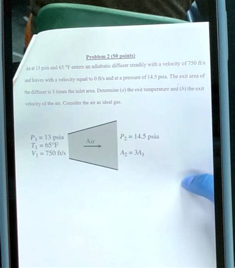 solved problem 2 50 points air at 13 psia and 65Â°f enters an