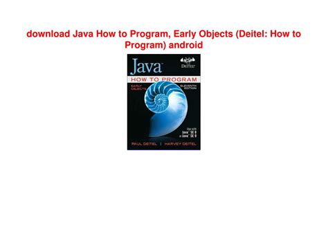 ppt download java how to program early objects deitel how to