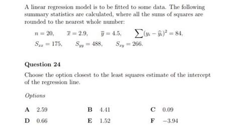 solved a linear regression model is to be fitted to some