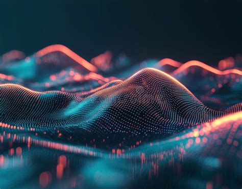 A Dark Background Serves As The Canvas For Abstract Waves Of Red And Blue Lines Which Evolve