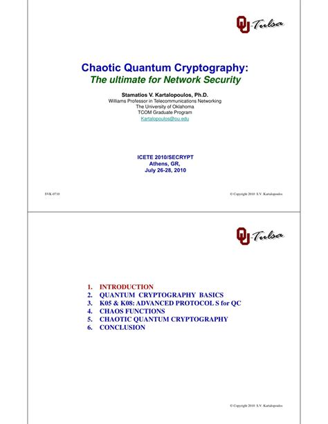 ppt chaotic quantum cryptography powerpoint presentation free
