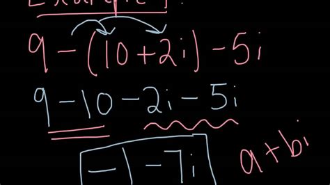 Adding And Subtracting Complex Numbers Youtube