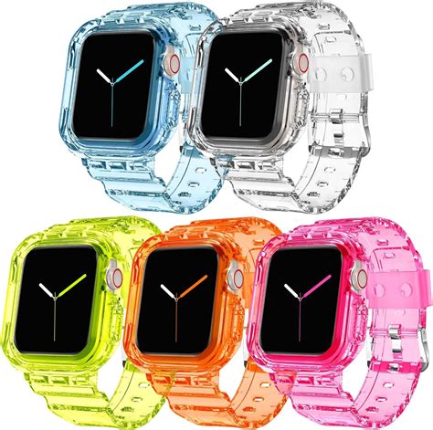 Ahastyle Compatible With Apple Watch Clear Band Crystal