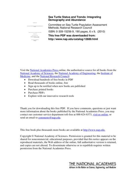 Sea Turtle Status And Trends Integrating Demography And Abundance