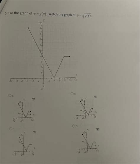 Solved For The Graph Of Y G X Sketch The Graph Of Chegg