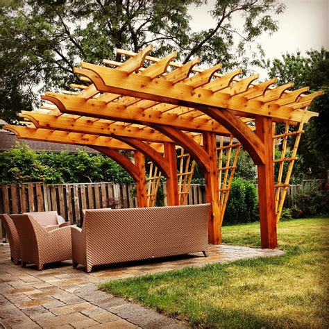Building A Red Cedar Pergola How To Guide Pergola End Cut Designs