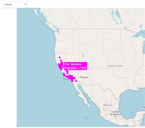 Python How To Modify Points Drawn On Map Using A Dropdown Menu Stack Overflow
