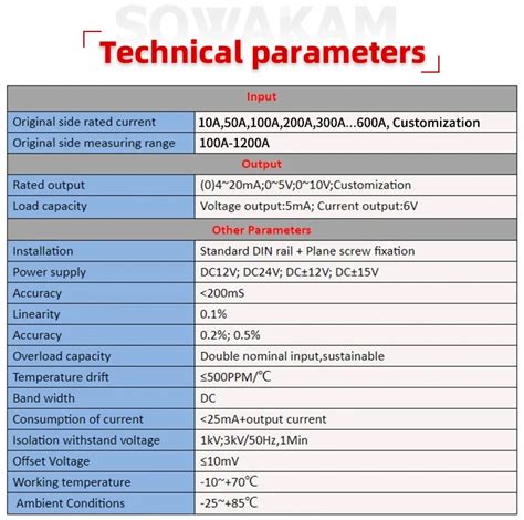 Hall Type Rs Output Current Transmitter Current Transducer Dc Current Sensor Rs Output Dc