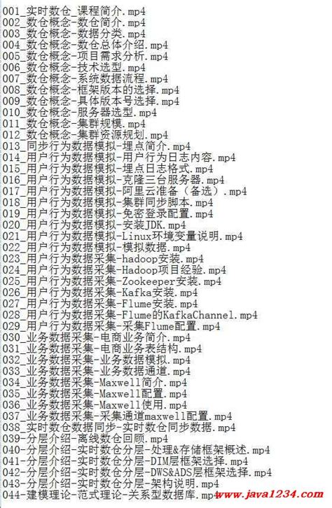 大数据flink实时数仓30项目实战 视频教程 下载java知识分享网 免费java资源下载