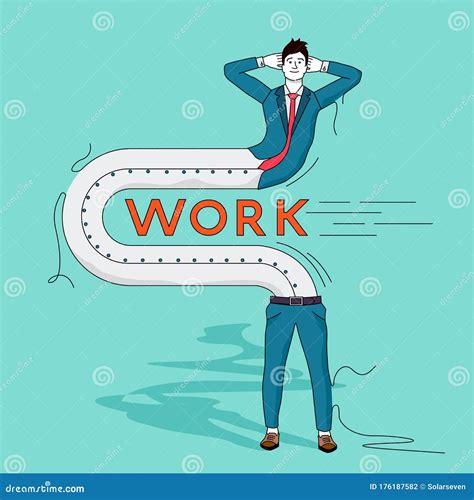 A Businessman Avoiding Work Stock Vector Illustration Of Behavior