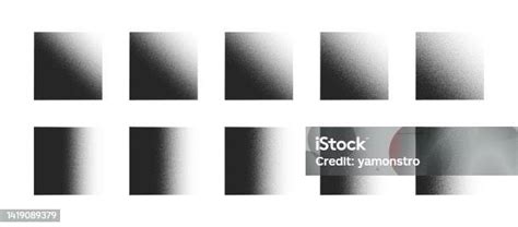 다양한 강도 밀도 블랙 노이즈 선형 그라디언트 거친 질감 사각형 0명에 대한 스톡 벡터 아트 및 기타 이미지 0명 개체 그룹 거친 필름 효과 Istock
