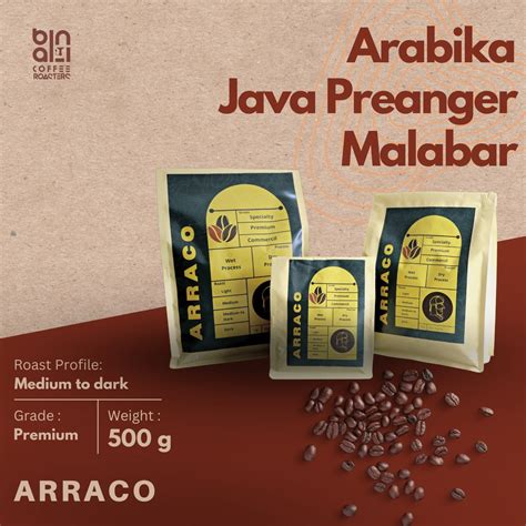 Jual Arraco Kopi Kopi Arabika Java Preanger Malabar 500 Gr Biji