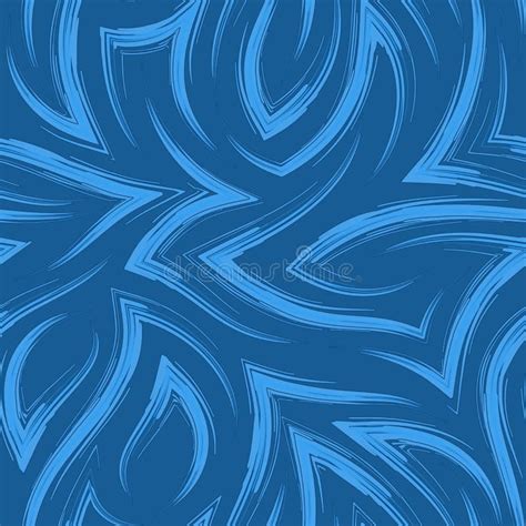 Stock Seamless Vector Pattern of Blue Torn Lines and Spirals on a Nautical Background. Texture ...