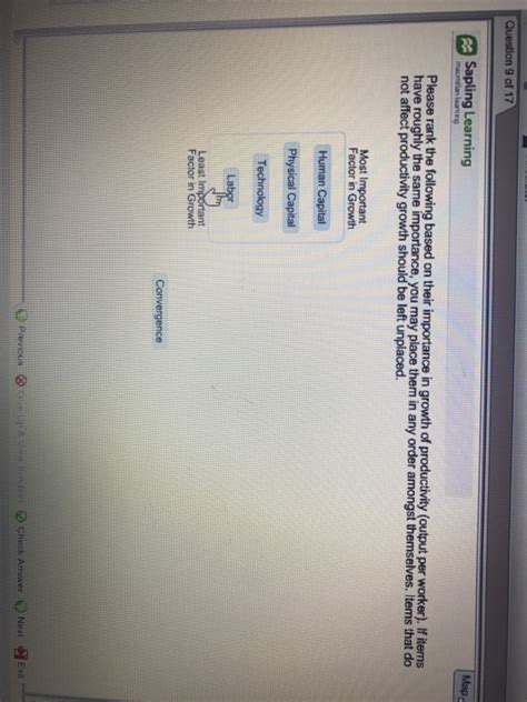 Solved: Question 9 Of 17 A Sapling Learning Please Rank Th... | Chegg.com