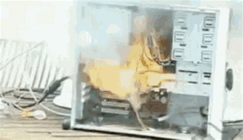 Create Meme The Explosion Of Computer Burning Computer A Burnt Out