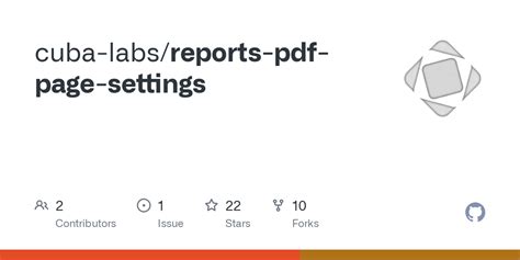 GitHub Cuba Labs Reports Pdf Page Settings