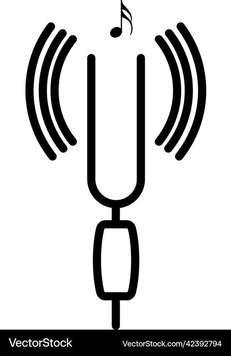Tuning Fork Icon Royalty Free Vector Image VectorStock
