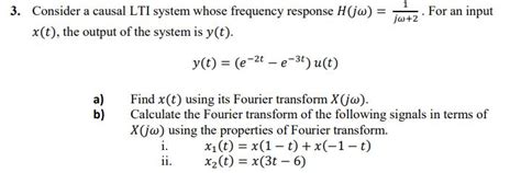 solved 3 consider a causal lti system whose frequency