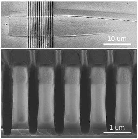 Sem Image Of Fabricated Sinx Grating Coupler And The Cross Section Of