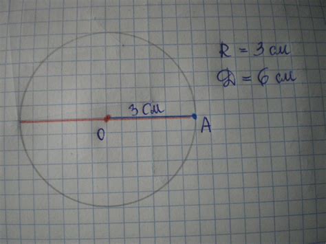 Отметь в тетради точки O и A как показано на рисунке Начерти с помощью циркуля окружность с