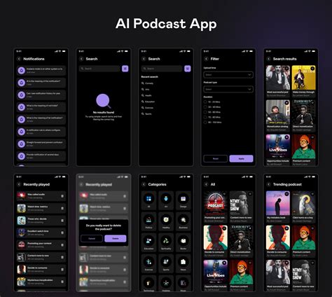 Aivoicehub Ui Template Online Podcast App In Flutter Podhub Music App Template By Fluxcodeteam