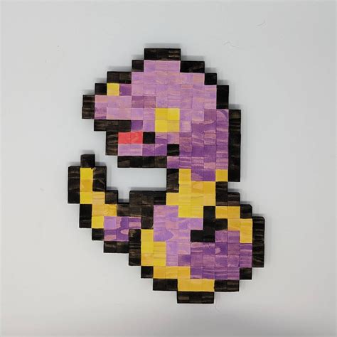 Wooden Pixel Pokémon Ekans Etsy