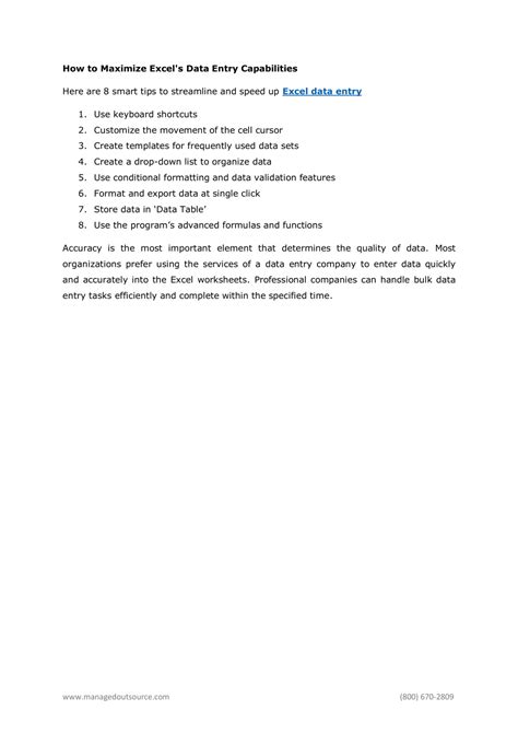 ppt simple excel data entry tips for businesses powerpoint